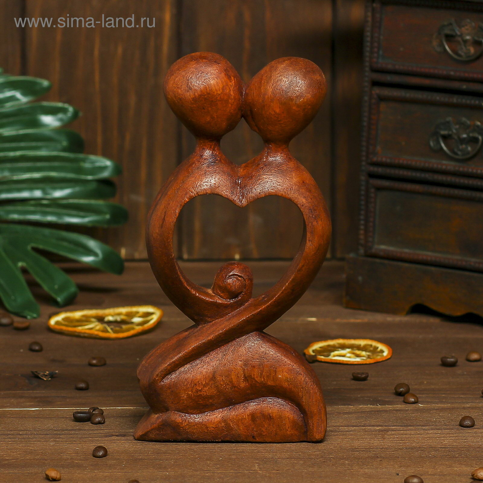 Сувенир "Союз", 20x11.5x3 см, дерево, цвет: коричневый, тематика праздника: 14 февраля