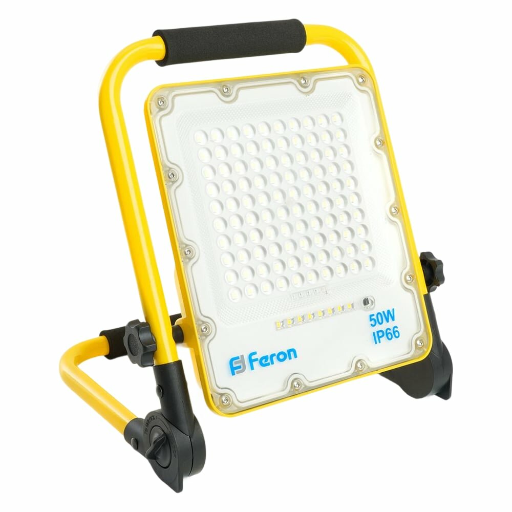 Переносной светодиодный прожектор FERON ll-951 с зарядным устройством ip66 50w 6400k 48676