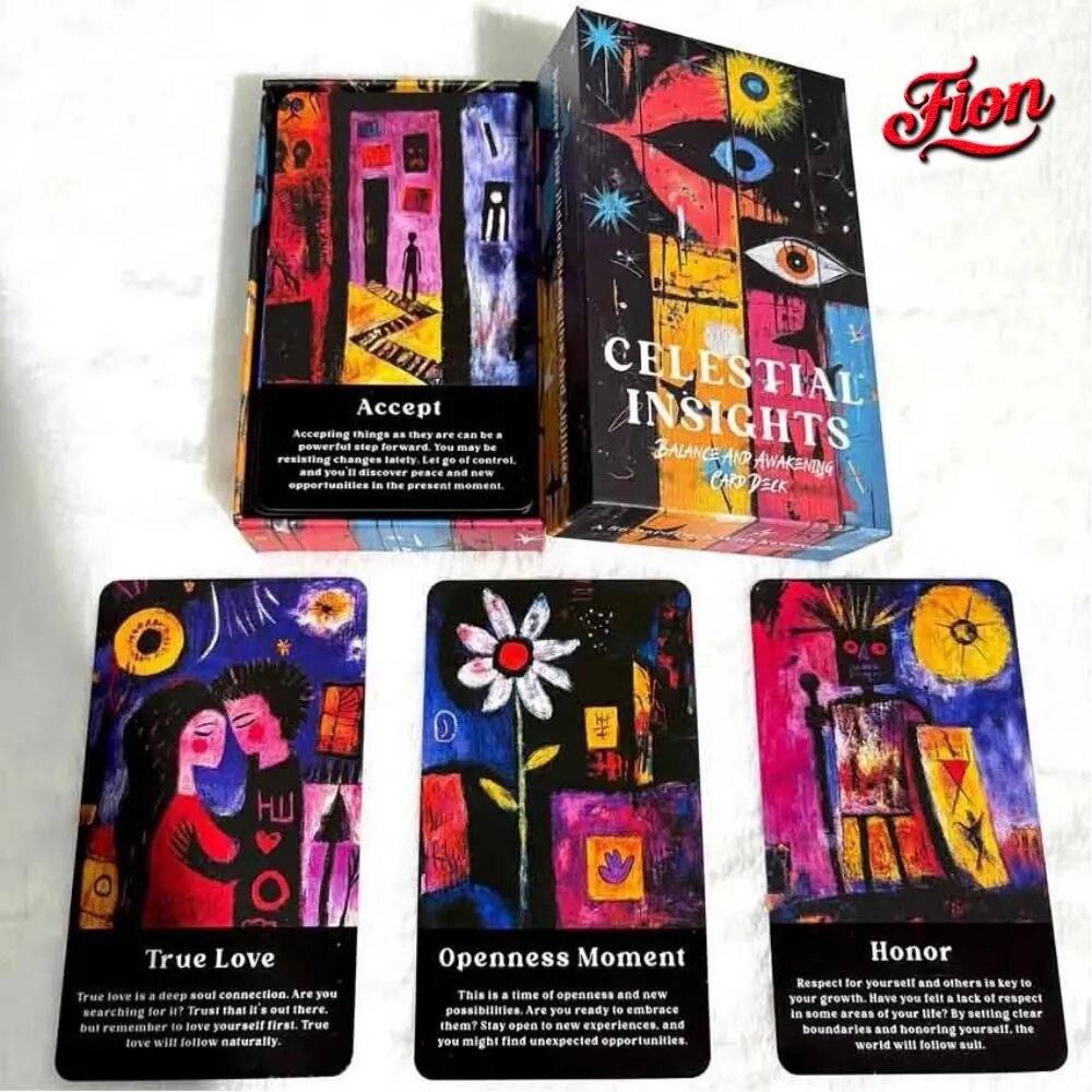 Карты Таро Celestial Insights Balance and Awakening Card Deck, 56 шт, 12x7 см — фото 1