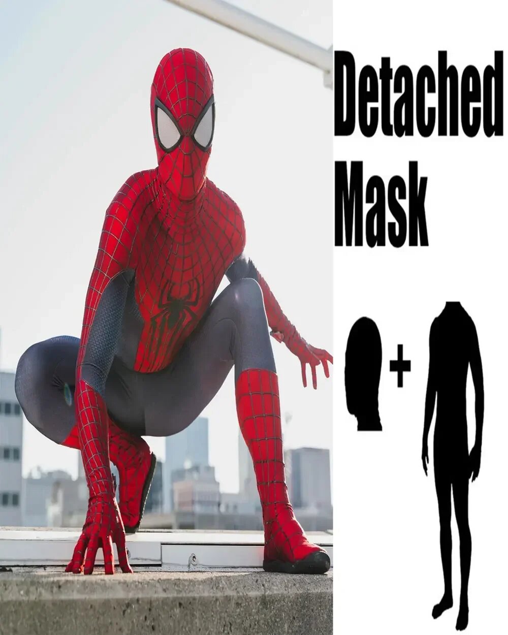 Мужской костюм супергероя Зентаи из полиэстера XXL, B Hood Detachable