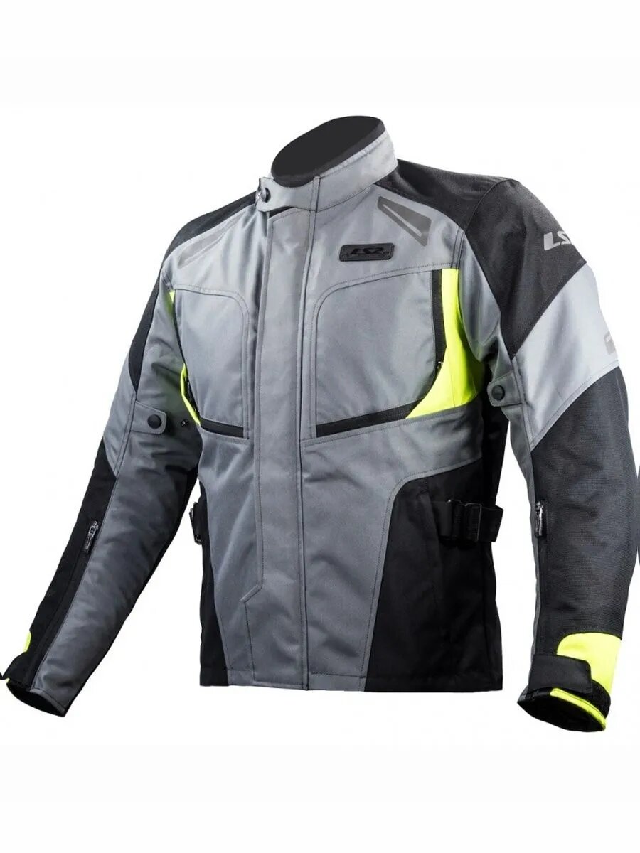 LS2 Мотокуртка PHASE MAN JACKET (серо-чёрно-жёлтый) S