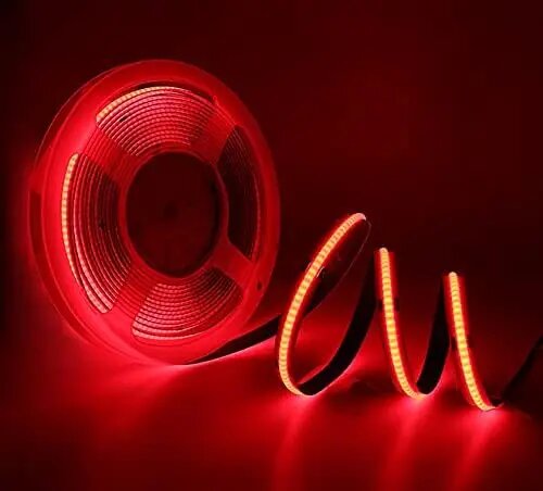 Acosh neon Светодиодная лента COB тёплый/холодный белый свет 400 светодиодов/м Красный, red, 0.3m