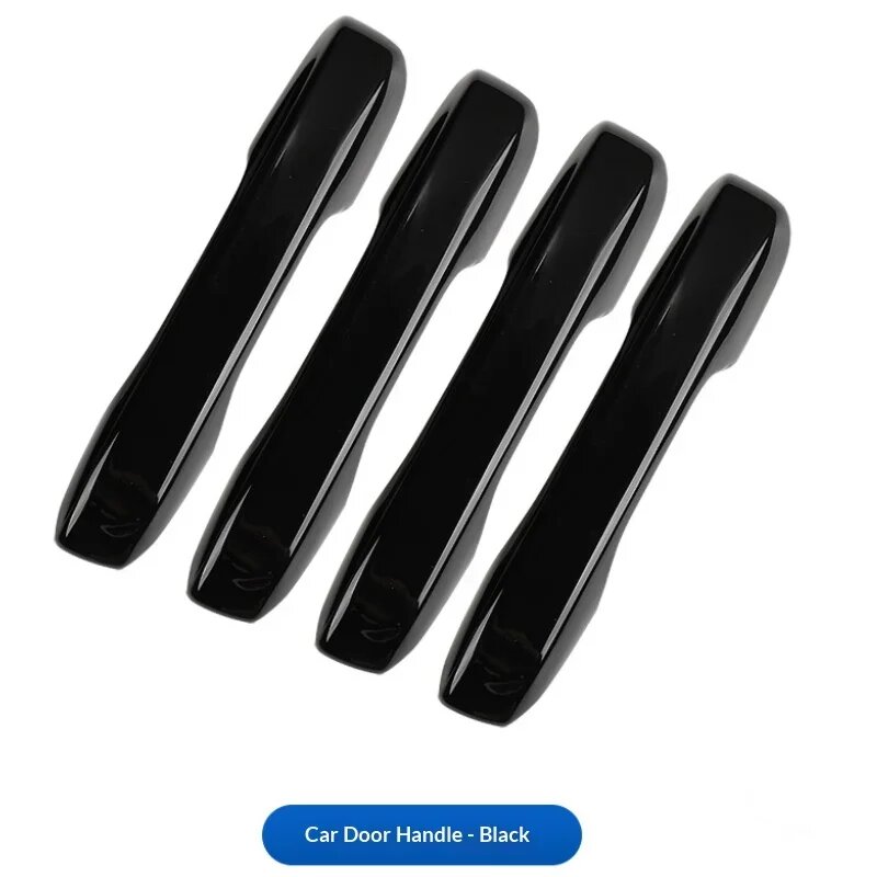 Комплект из 4 накладок на дверные ручки из карбона и хрома для Honda Breeze 2023-2026: black-4pcs