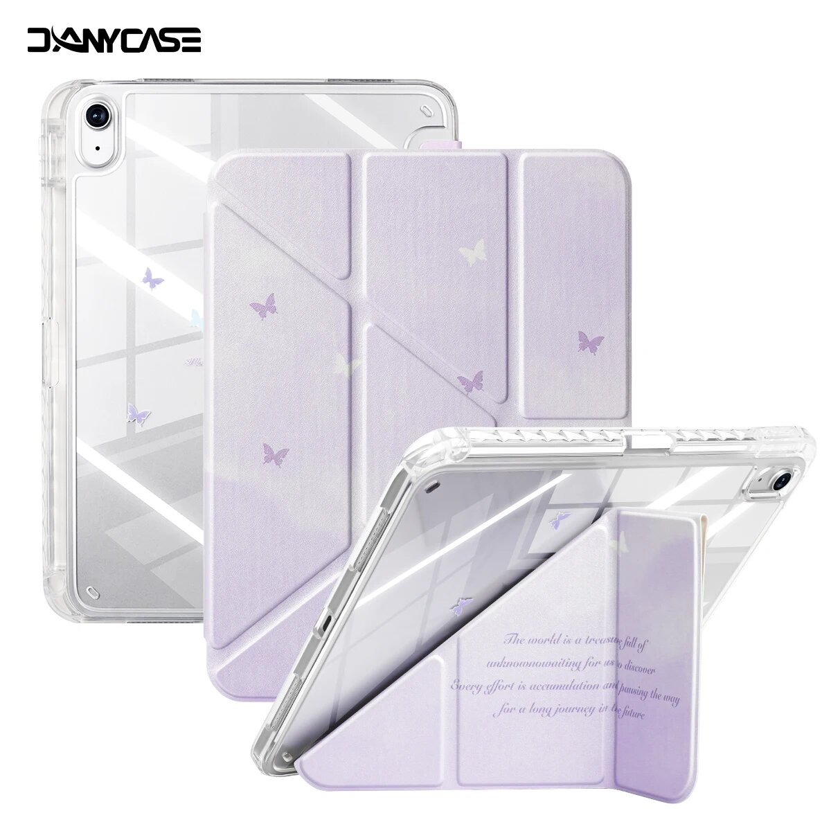 Чехол из искусственной кожи для iPad 10/11 поколения Сиреневый, iPad 11th A16, Purple Butterfly