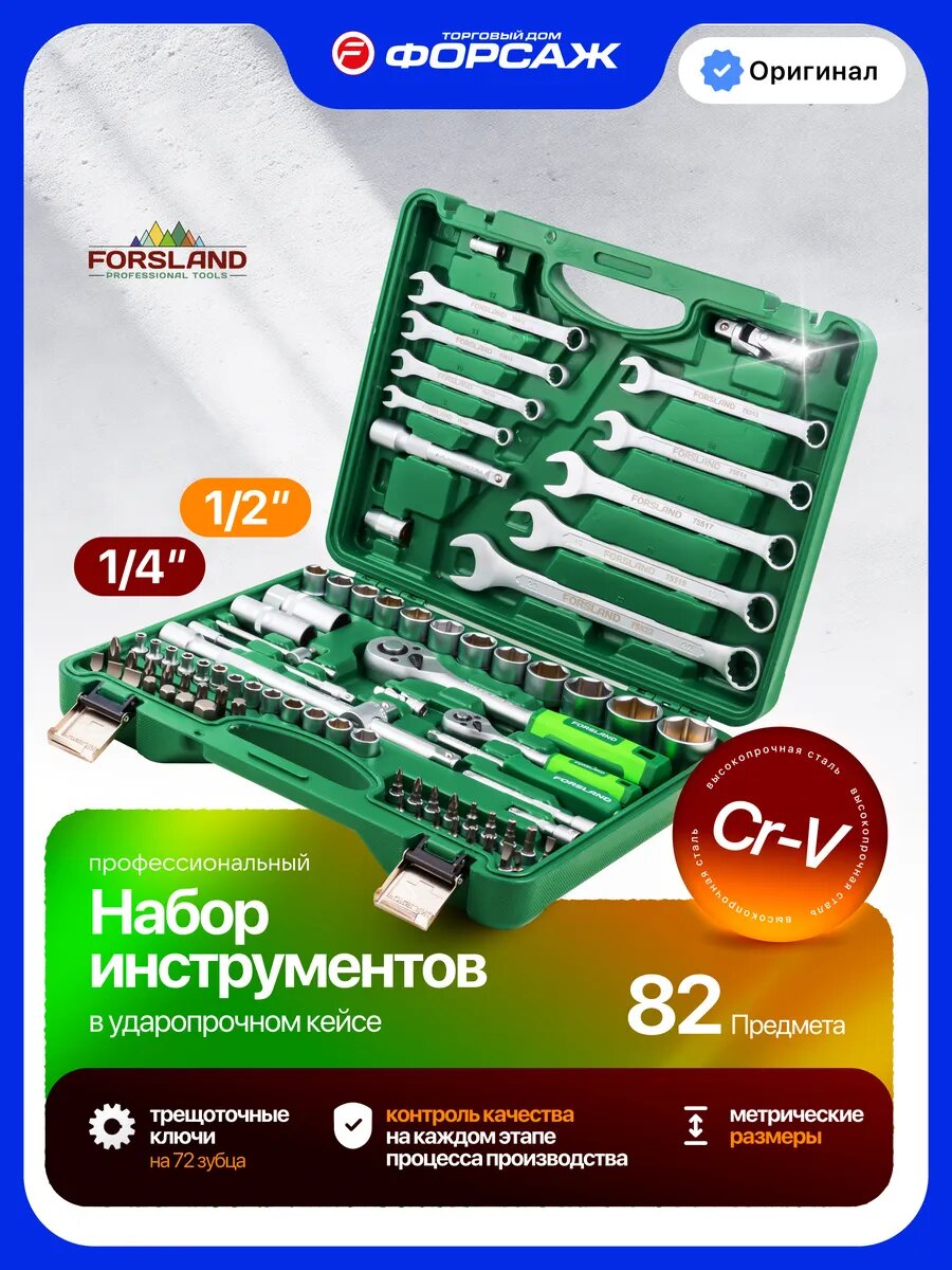 Набор инструментов для автомобиля 82 предмета