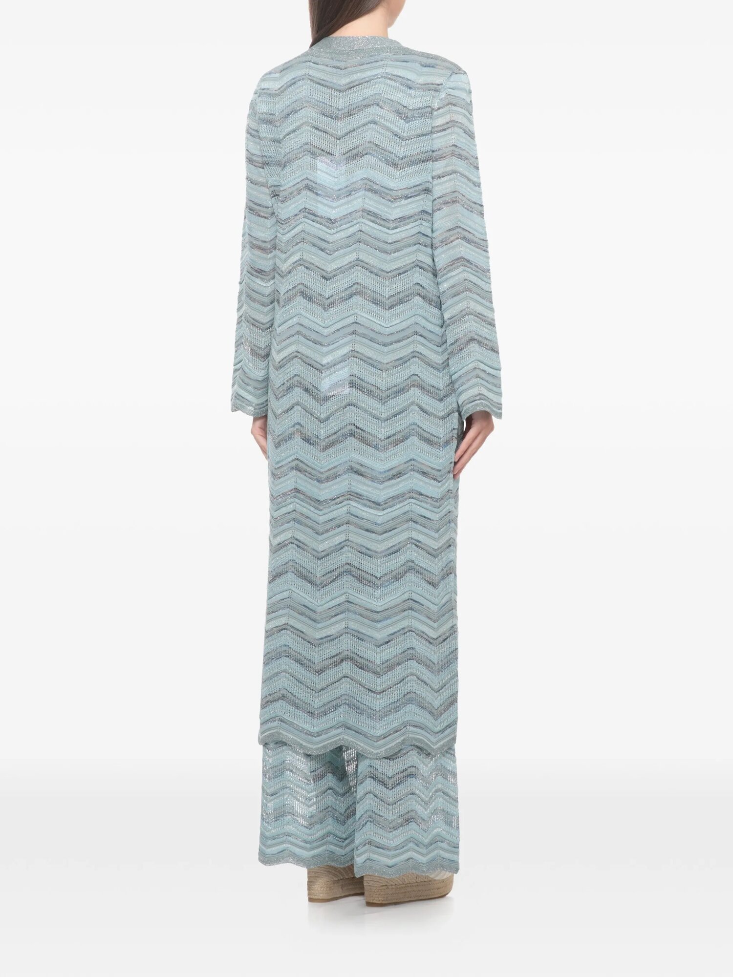 Кардиган D.EXTERIOR Zigzag-knit longline cardigan, размер 42 — фото 1