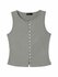 Топ tout a coup Ribbed button-front top, размер 42, grey