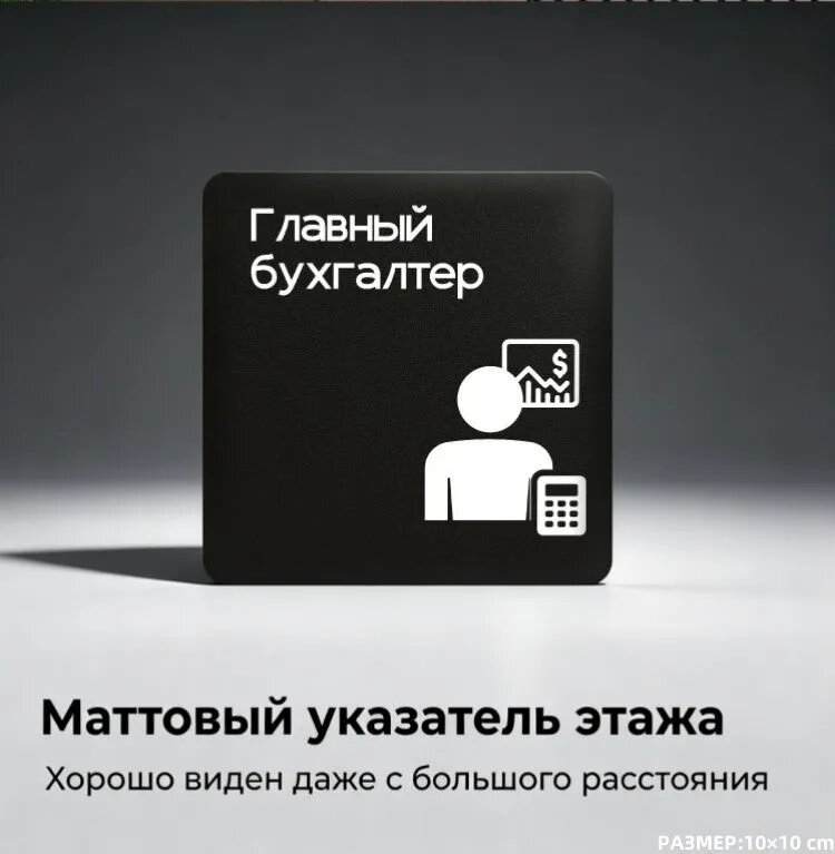 Многофункциональные информационные таблички для установки на двери и стены, размер 10 10 см.