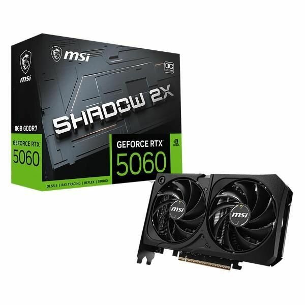 Видеокарта MSI GeForce RTX 5060 8G SHADOW 2X OC MAX