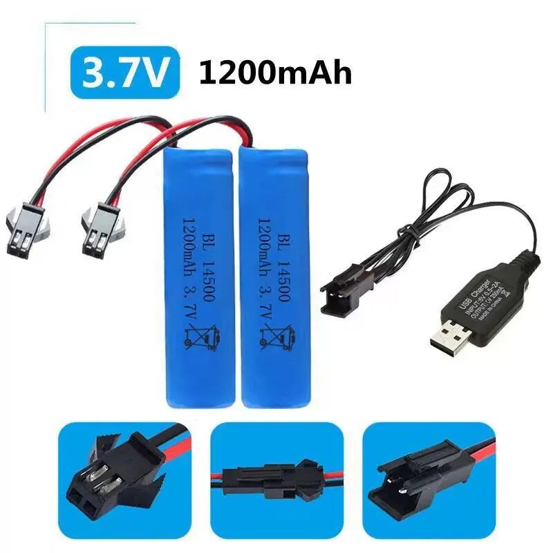 Аккумулятор SM-2P 1200mAh 3.7V для игрушек 50 мм, 5 см
