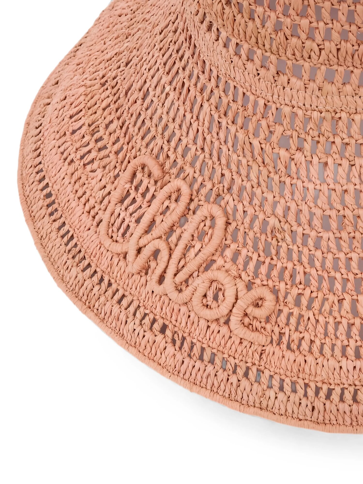 Шапка Chloe Logo-embroidered raffia hat для девочек, размер S, разноцветный — фото 1