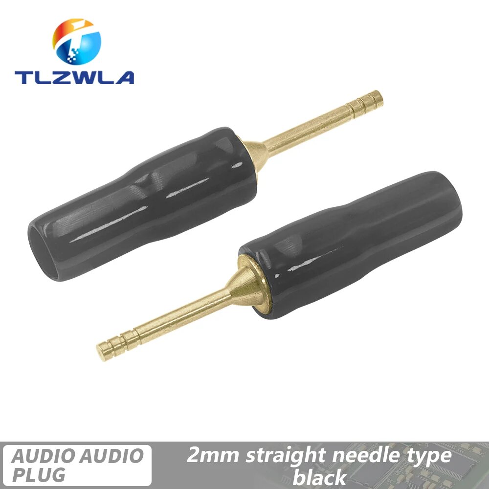 Золотые банановые разъёмы TLZWLA 4MM 2PCS, B Braid Type