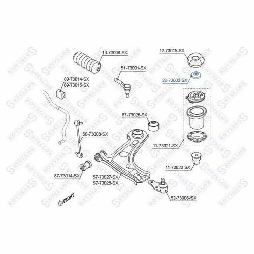 Опора переднего амортизатора Stellox 2673002SX для Chevrolet Lacetti, Nubira