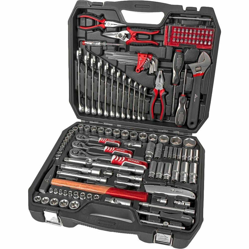 Набор инструментов ARNEZI 1/4 DR, 1/2 DR, 3/8 DR 131 предмет R0900131
