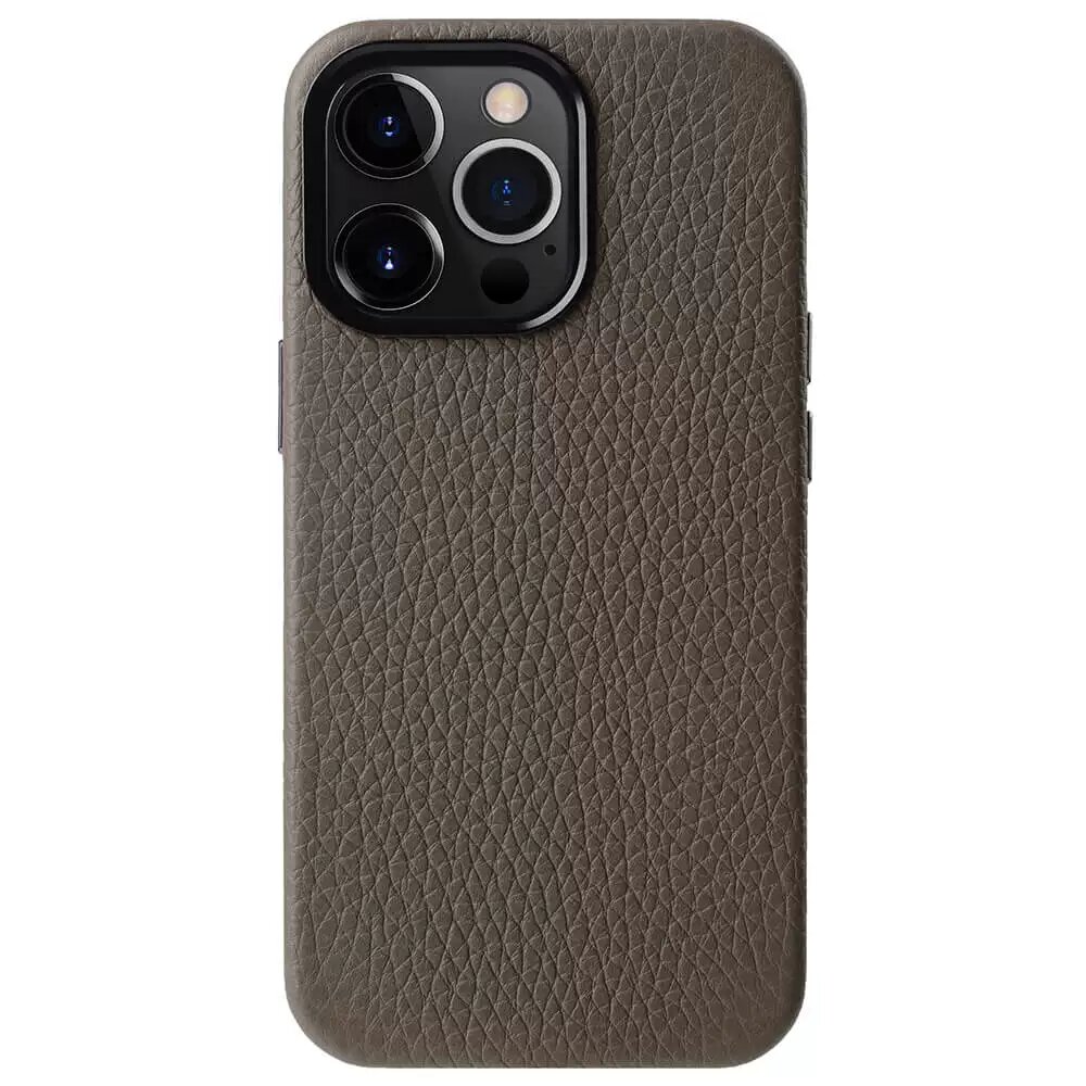 Полная кожаная чехол для iPhone 13 Pro - Нескользящая кромка в цвете Слоновая кость
