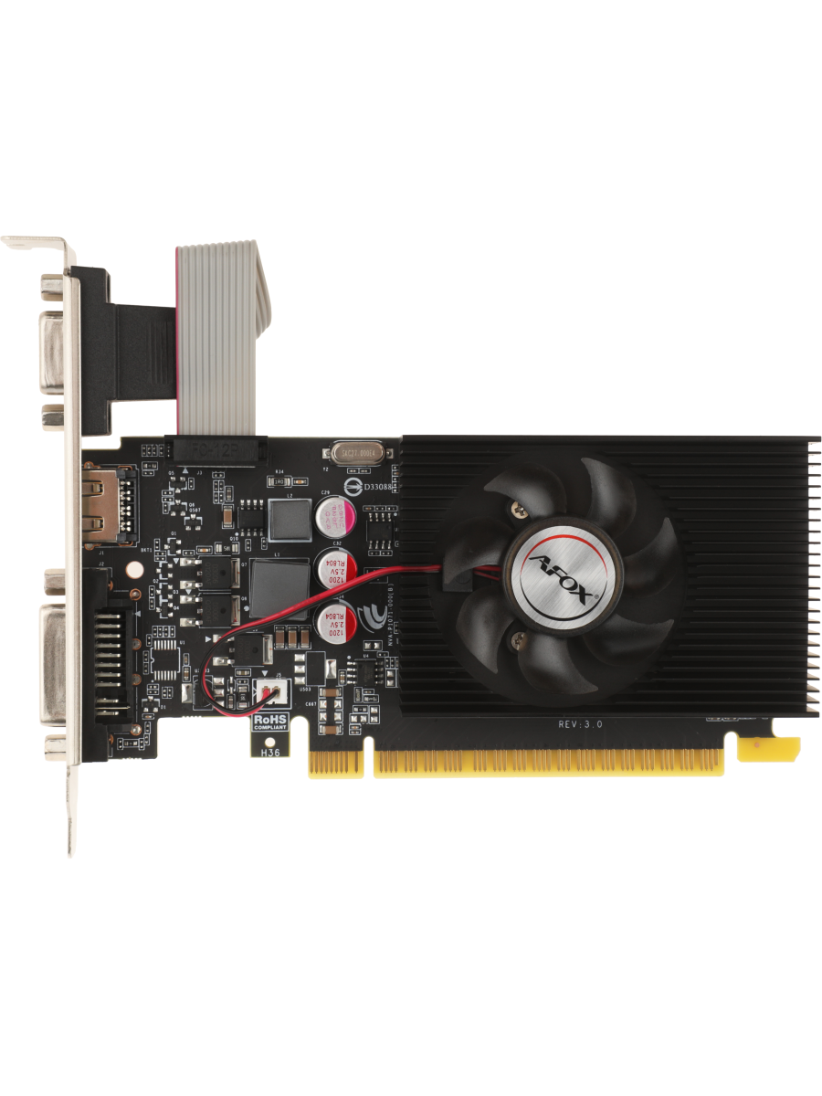 Видеокарта Afox PCI-E 2.0 AF240-1024D3L2-V2 NV GT240 1Gb 128bit DDR3 550/1334 Ret low profile