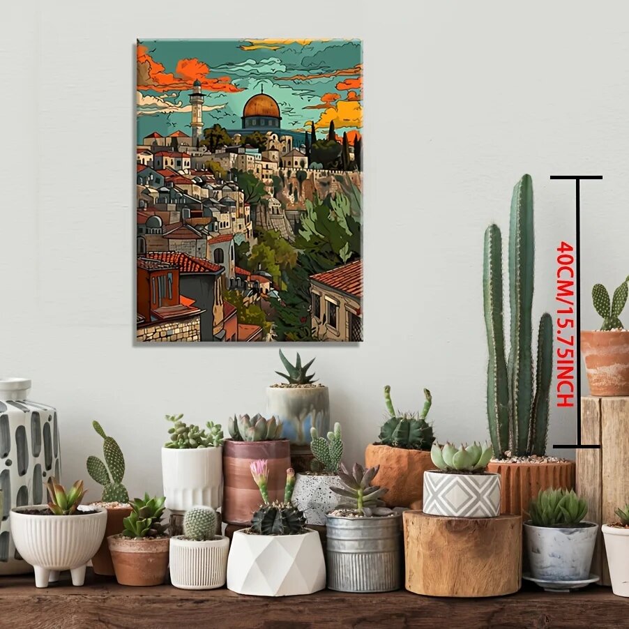 Картина на холсте пейзаж Иерусалим 40x60 см, Цвет: 05