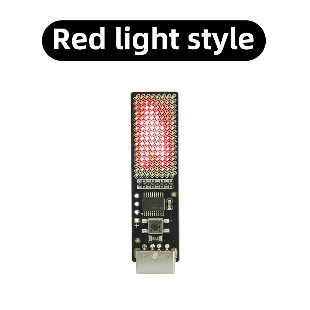 Модуль светодиодного дисплея Ziqqucu 8x16 с эффектом пламени RED
