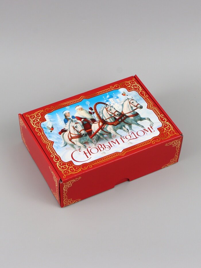 Складная коробка Дарите Счастье "Красная сказка", 30.7x22x9.5 см