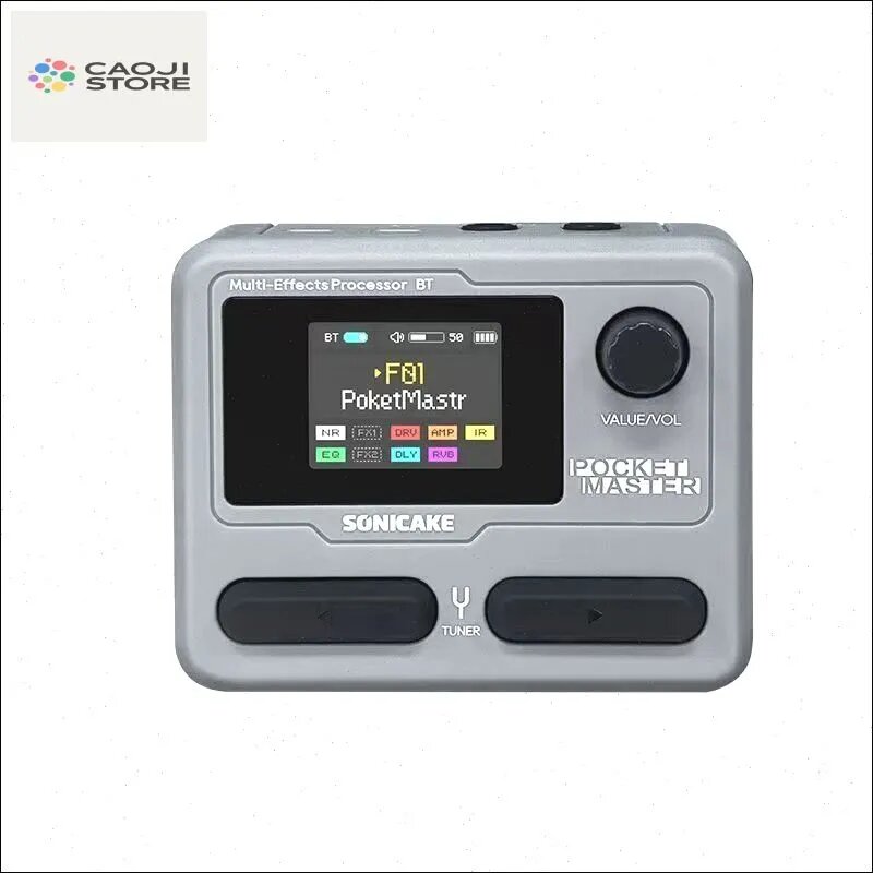 Sonicake Pocket Master Портативный Мультиэффект для Гитары с Bluetooth, Аудиоинтерфейсом и Драм-машиной