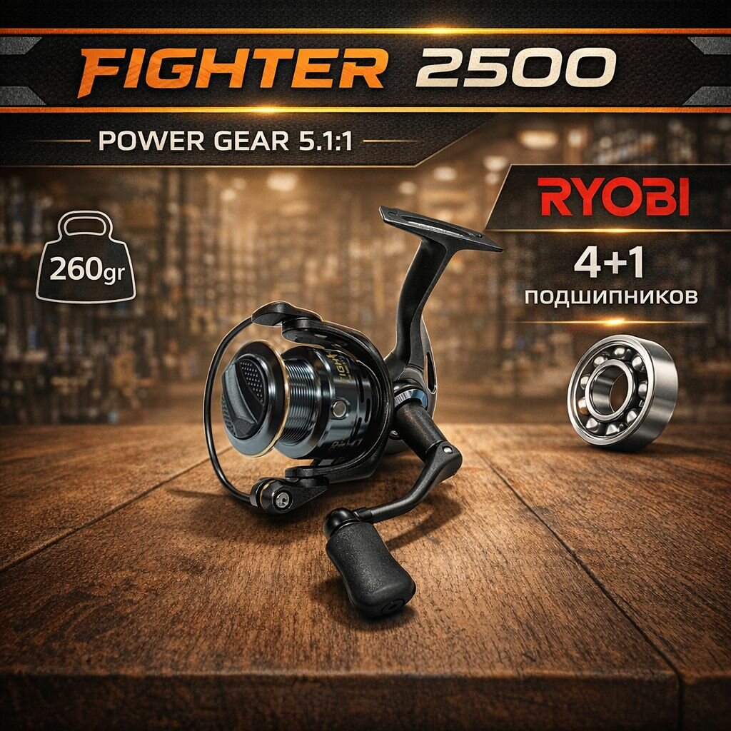 Катушка рыболовная RYOBI FIGHTER 2500