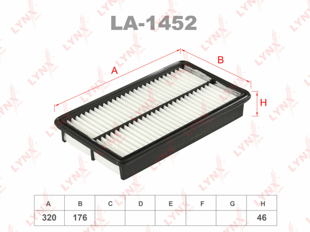 La-1452 Фильтр Воздушный Lynxauto (LYNX LA-1452)