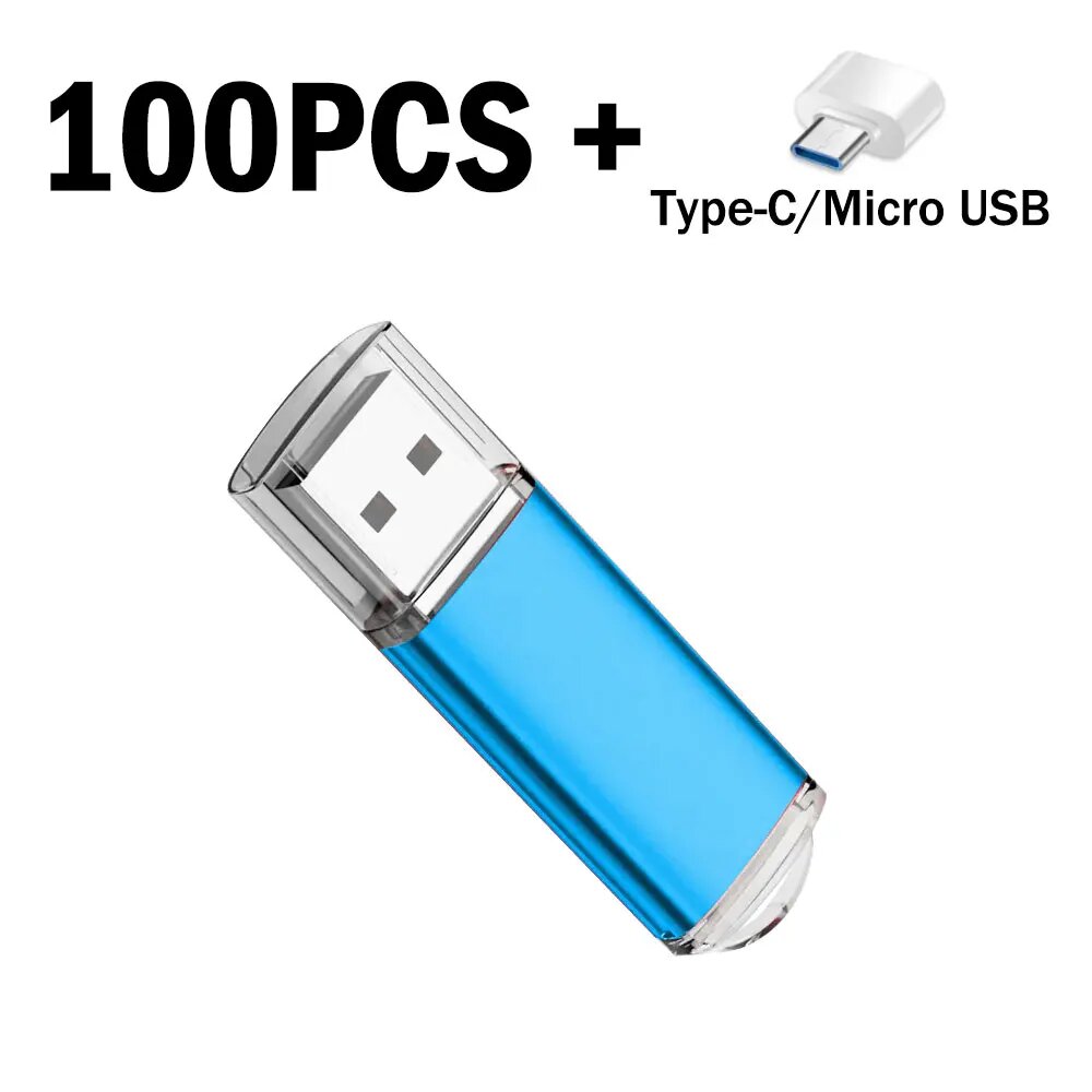 USB-флешки fivestarsbuy 2.0 1ГБ-32ГБ с возможностью нанесения логотипа Голубой, 128 млн, blue