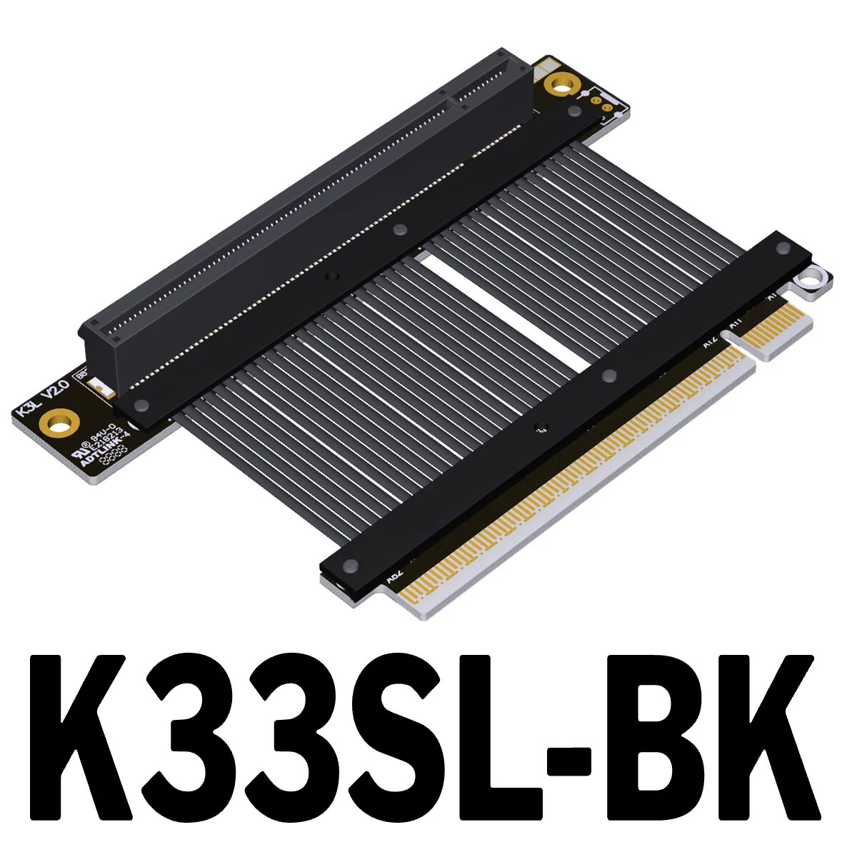 Райзер ADT-LINK K33SL-BK PCIe 5.0 x16, 5 см
