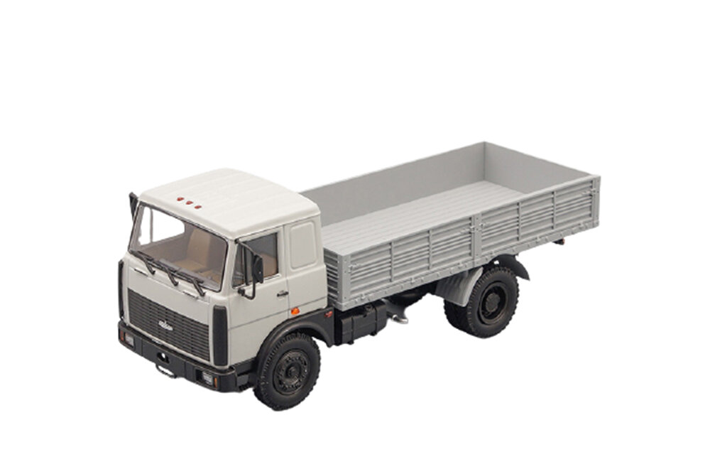 Модель коллекционная НАШ автопром Минский 53371 бортовой, 1991-1999, серый