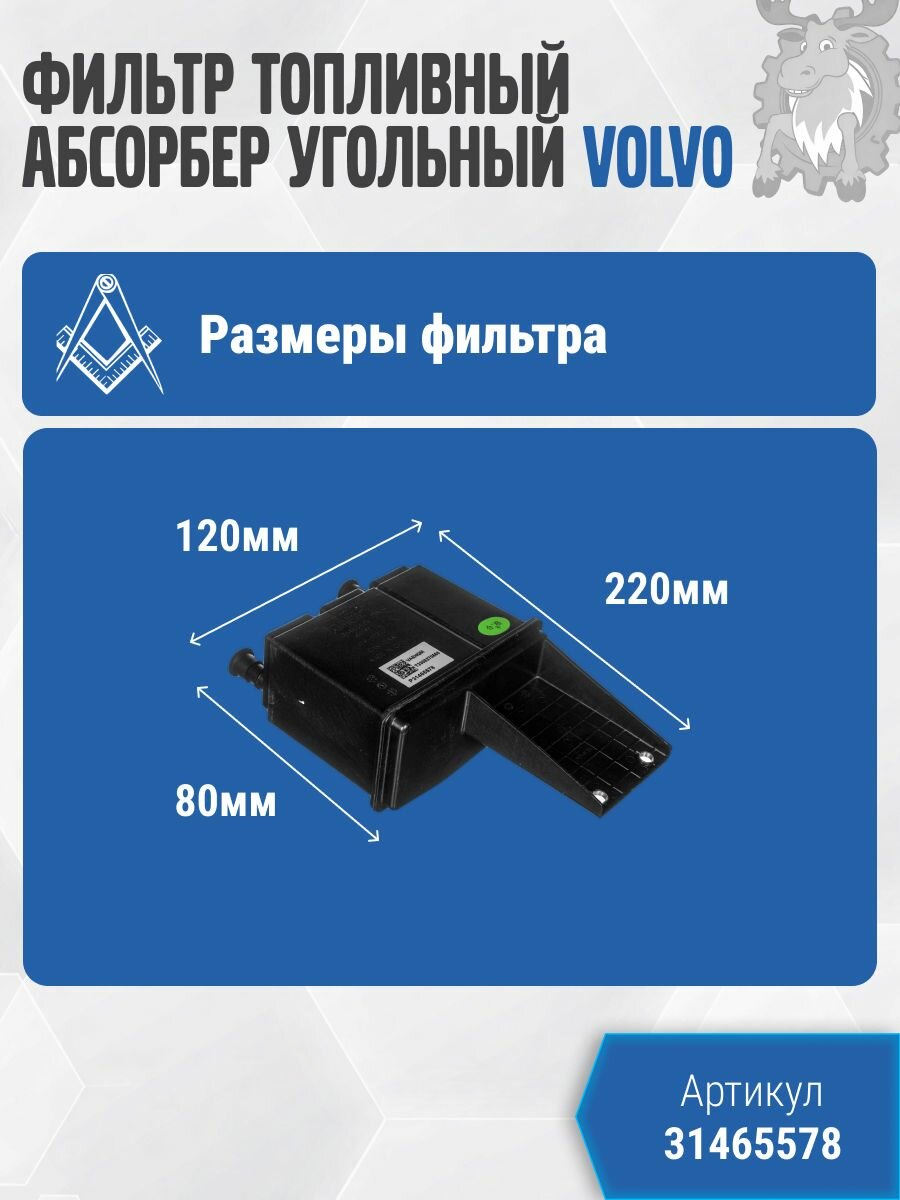 Фильтр топливный абсорбер угольный VOLVO (31465578) — фото 1