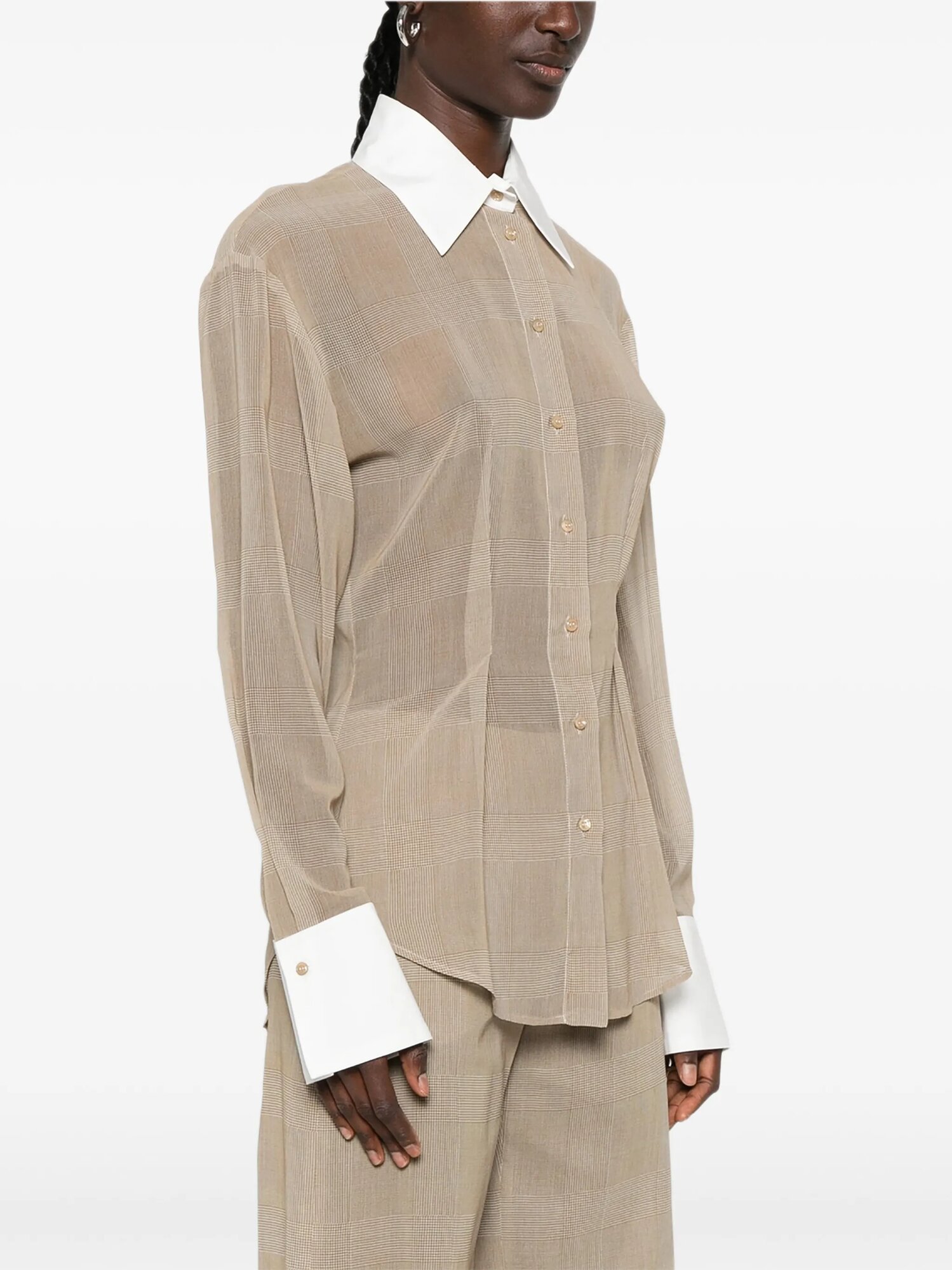 Рубашка Ermanno Scervino Check-pattern buttoned shirt, размер 40 — фото 1