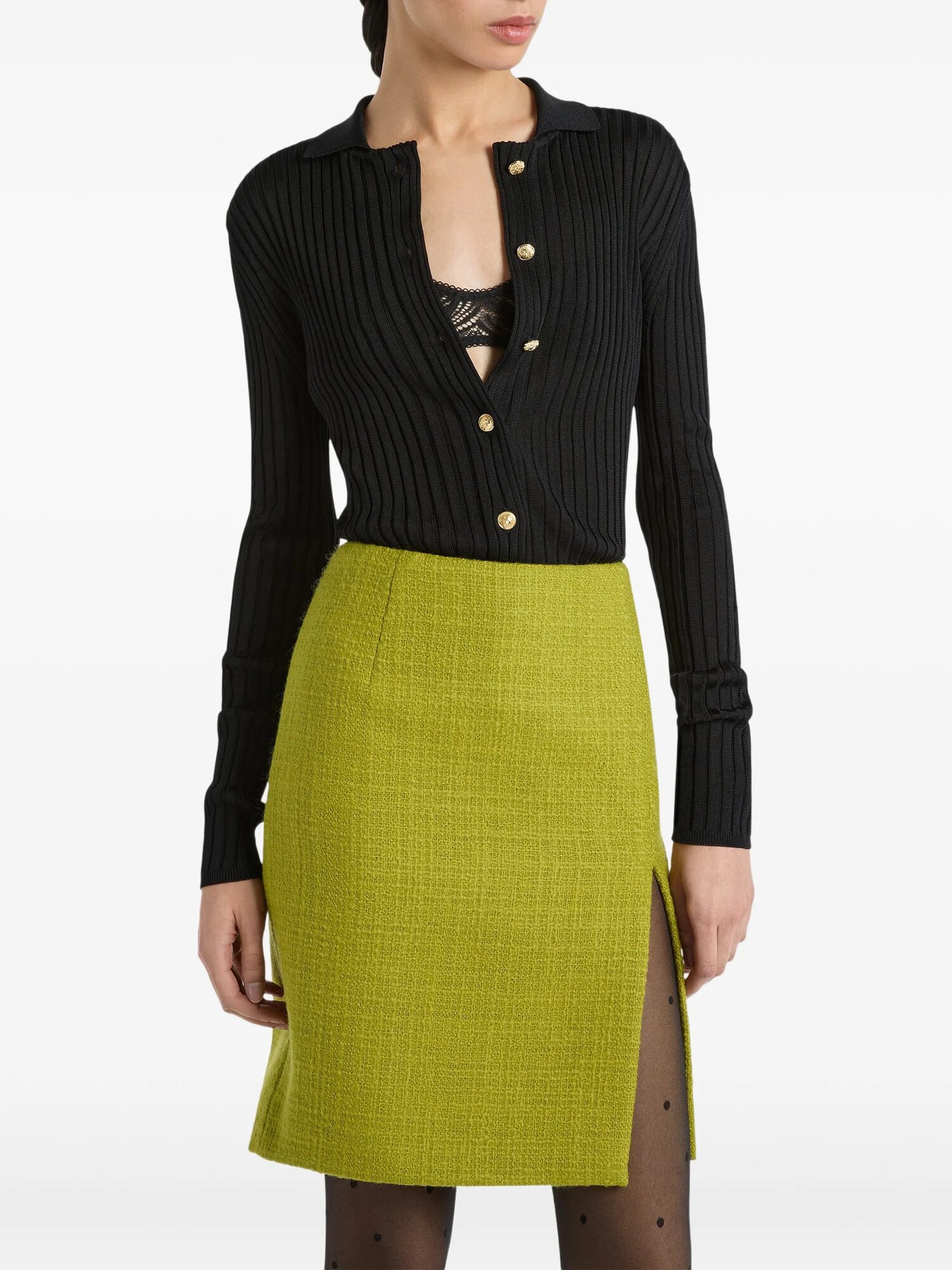 Кардиган Buttoned ribbed-knit cardigan