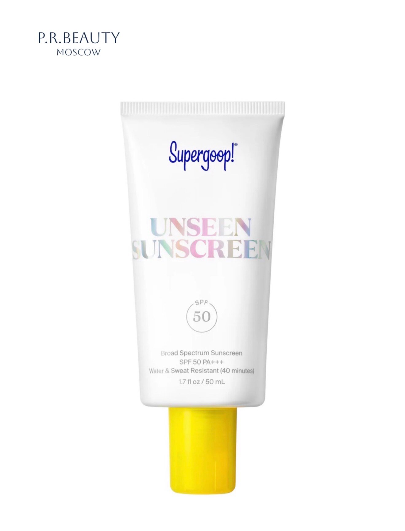 Supergoop! Unseen Sunscreen Invisible Broad Spectrum SPF 50 PA +++ Солнцезащитный крем для лица Прозрачный 50 мл