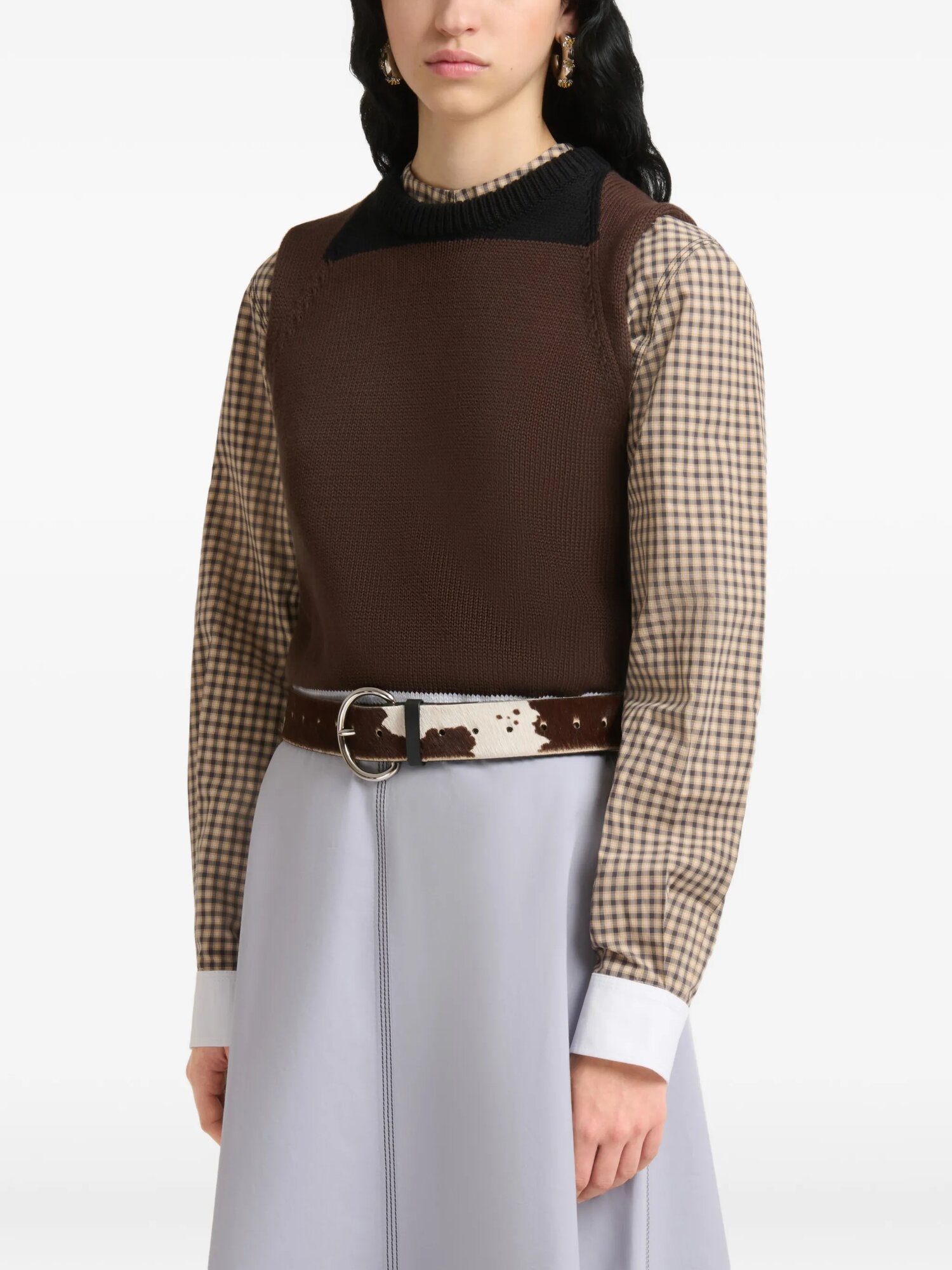 Свитер Marni Raglan cap-sleeve sweater, размер 38, , коричневый — фото 1