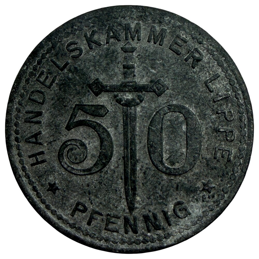 Германия, Германская империя, Липпе 50 пфеннигов 1917 г.