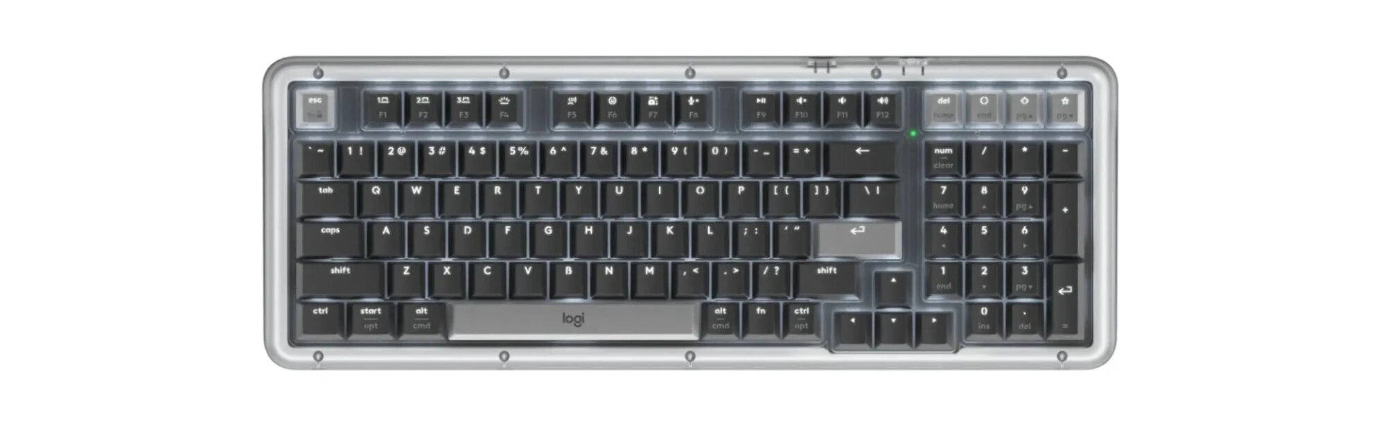 Клавиатура Logitech K98M механическая графитовый USB беспроводная BT/Radio Multimedia (920-013040)
