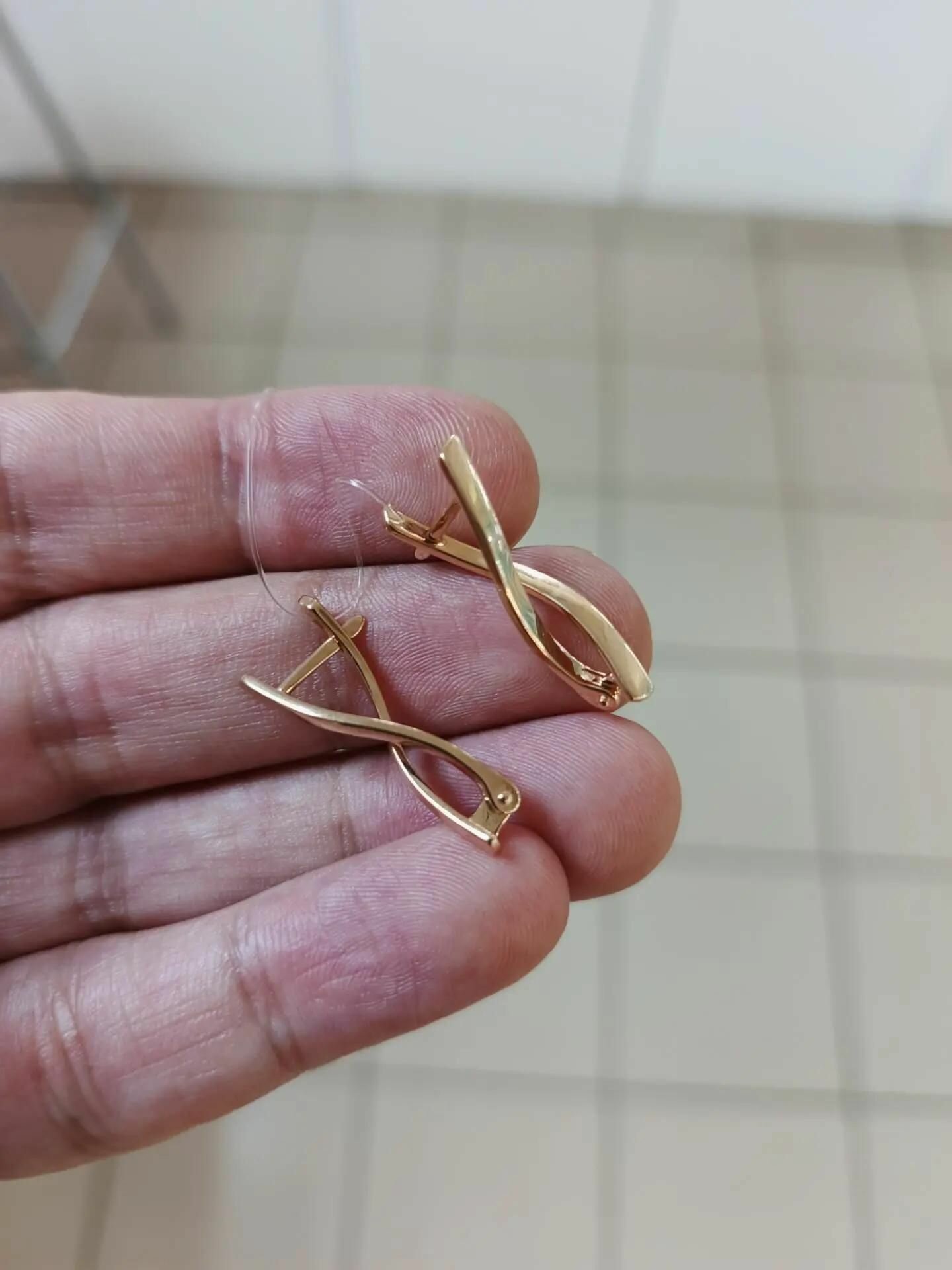 Серьги, золото, 585 проба
