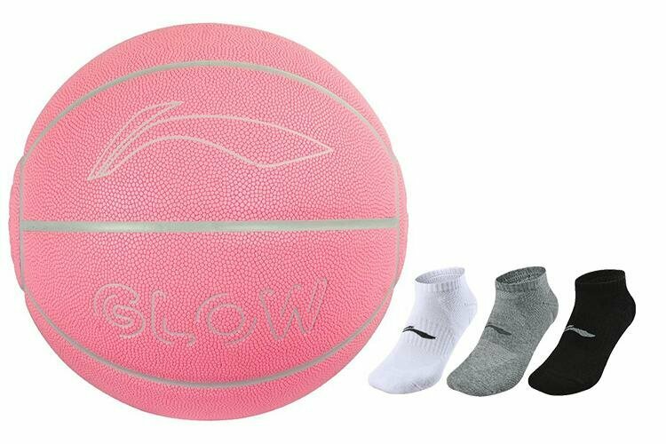Баскетбольный мяч унисекс Li Ning Badfive Pu, розовый, размер 7