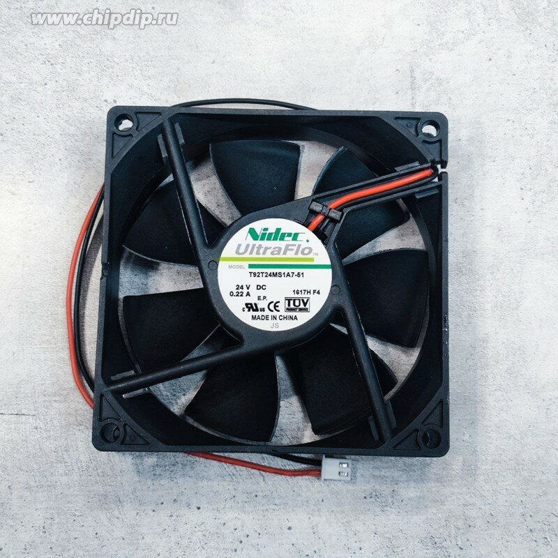 Вентилятор Nidec UltraFlo T92T24MS1A7-51 24V DC 0.22A 92X25 2pin
