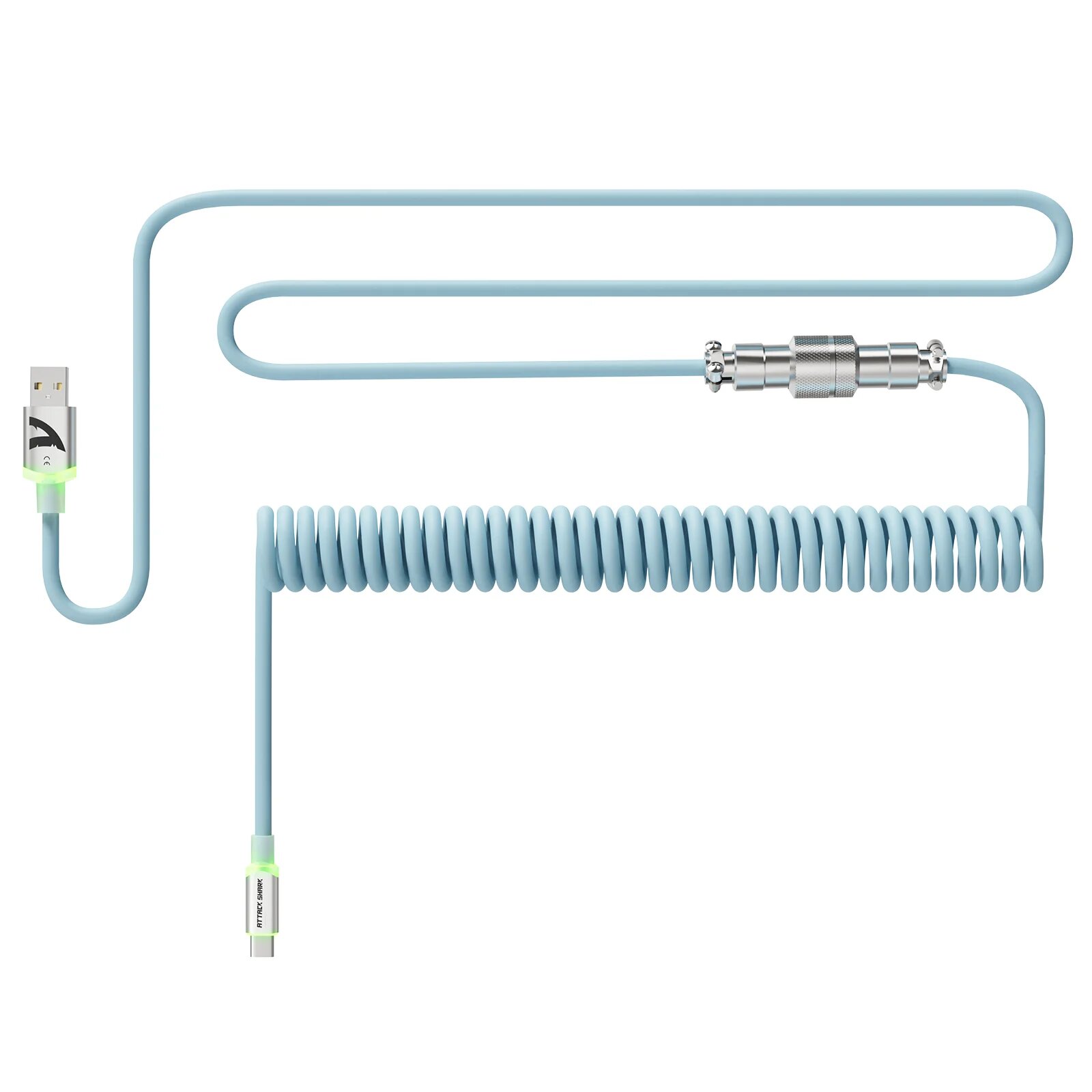 Спиральный кабель для клавиатуры ATTACK SHARK C01Ultra Blue