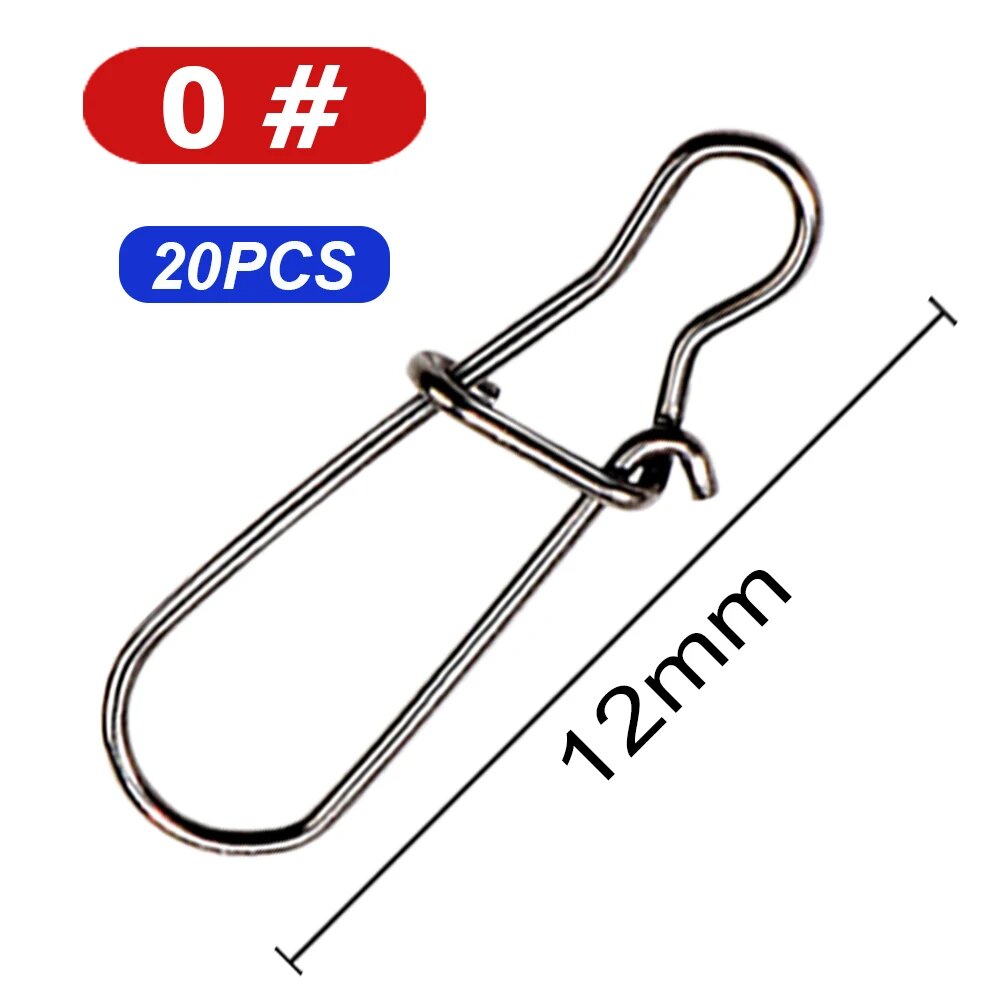 GOBAIT Поворотные вертлюги из нержавеющей стали 20 шт Size0 20pcs
