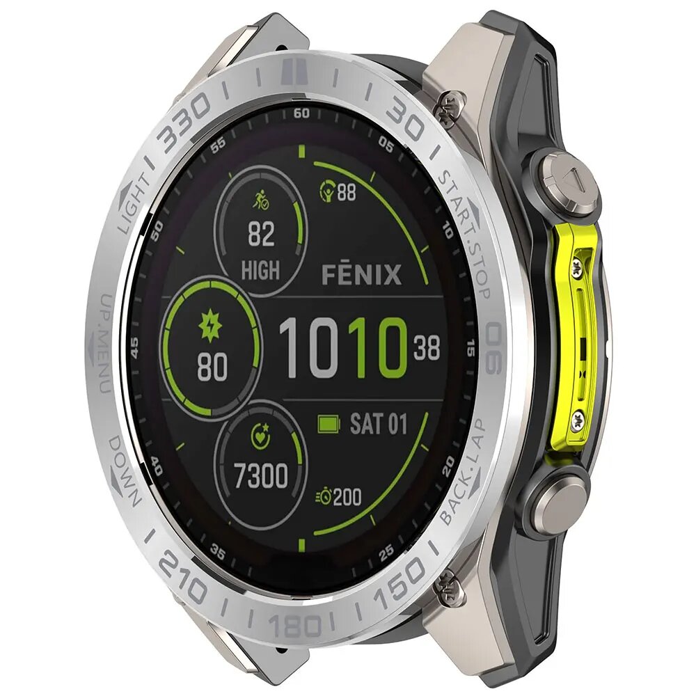 Металлический безель Arvin для Garmin Quatix 8 Garmin Quatix8 51mm, Серебряный, silver gray