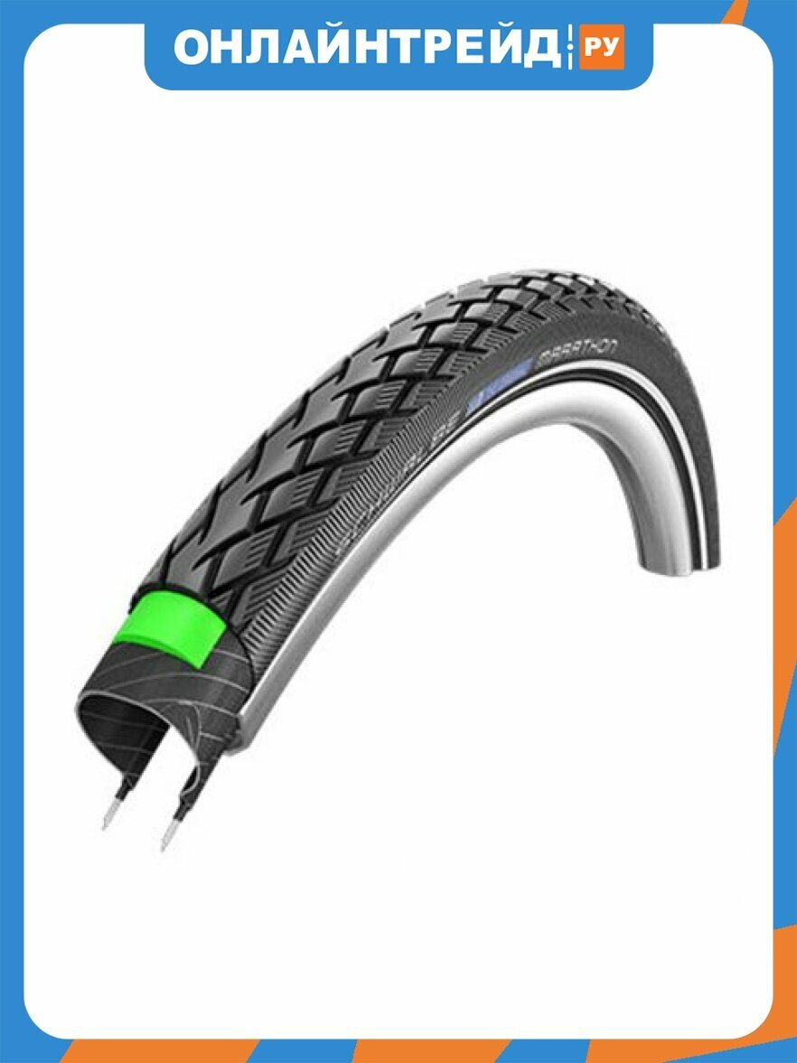 Покрышка Schwalbe 18x1.65 (44-355), MARATHON Perf, GreenGuard, TwinSkin, B/B+RT HS420 EC 67EPI, 11100719