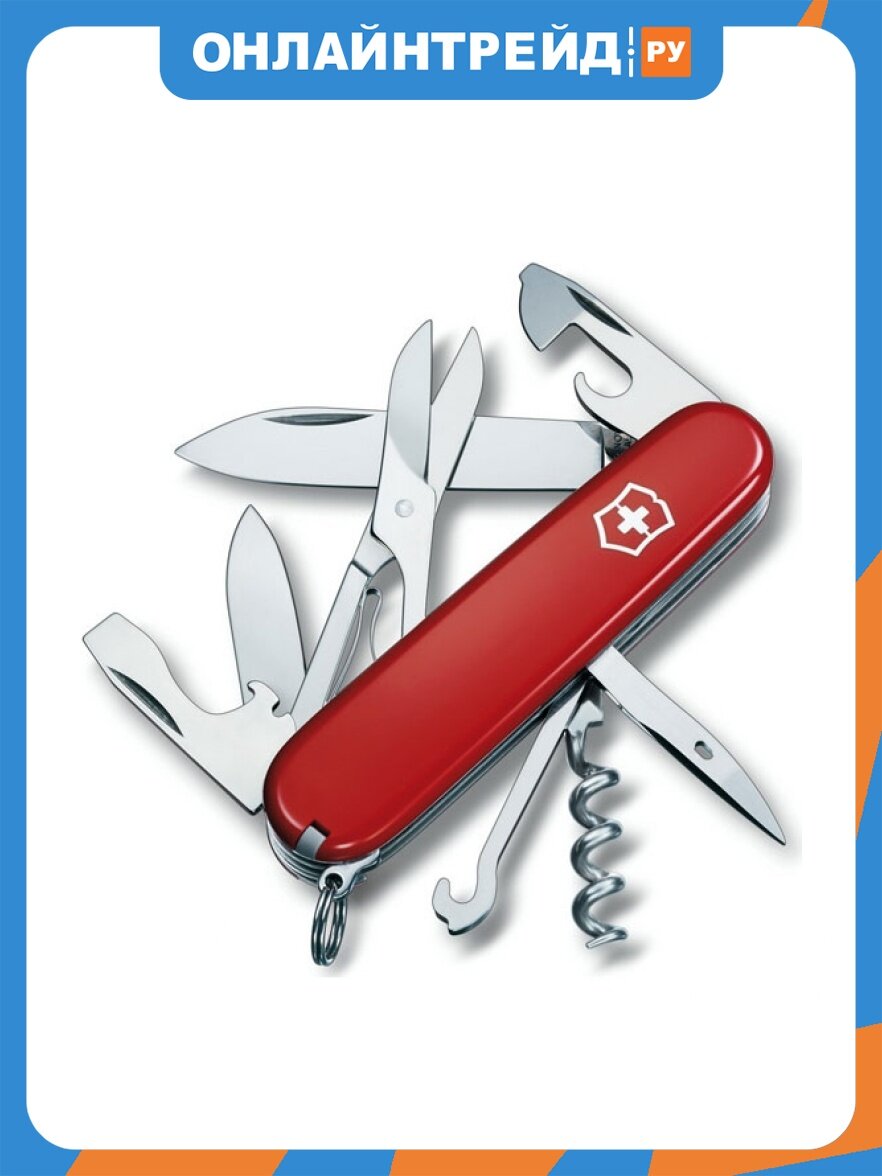 Нож Victorinox 1.3703 CLIMBER, 91 мм, красный