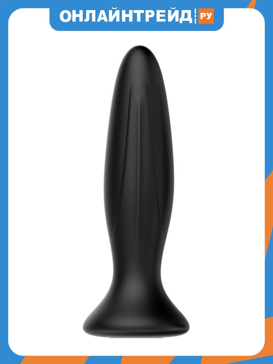 Вибропробка Mr.play , 12 режимов, USB, силикон, черная, 31x128 мм
