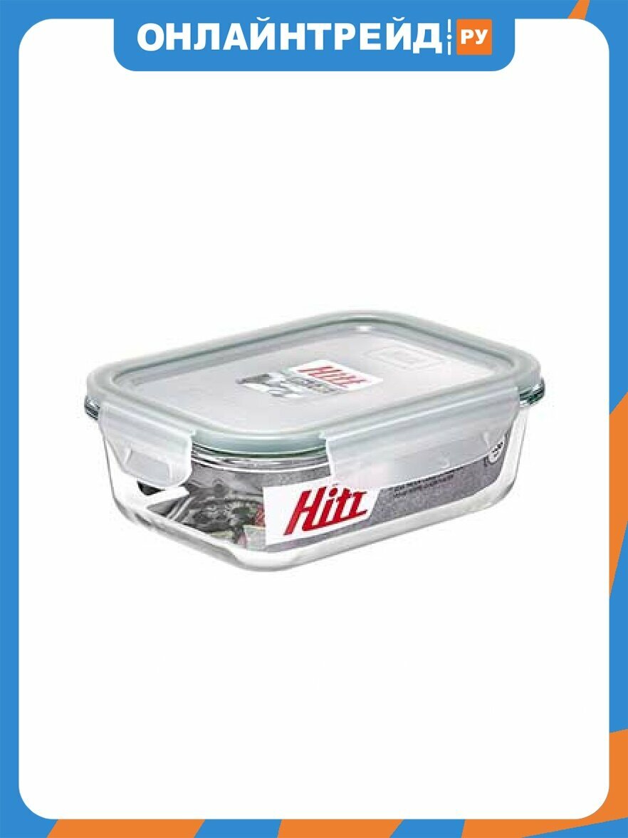 Контейнер для продуктов Hitt 0,37 л, герметичный, жаропрочный, стекло (H241032/K)