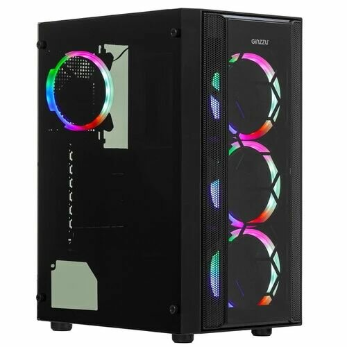 Компьютерный корпус GiNZZU CL260 (CL260) черный - Midi Tower, ATX, USB 2.0 Type-A, USB 3.2 Gen 1 Type-A