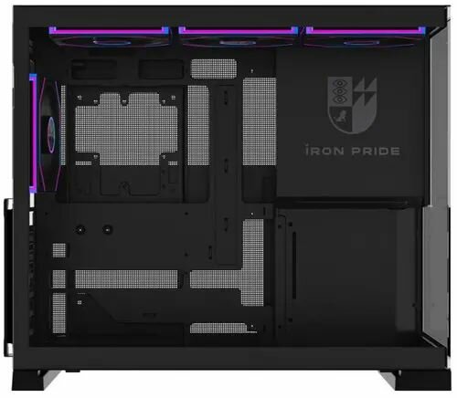 Компьютерный корпус Iron Pride INVADER Q7 (Q7Black+4xFX5) черный - Midi Tower, ATX, USB 3.2 Gen 1 Type-A, USB 3.2 Gen 1 Type-C