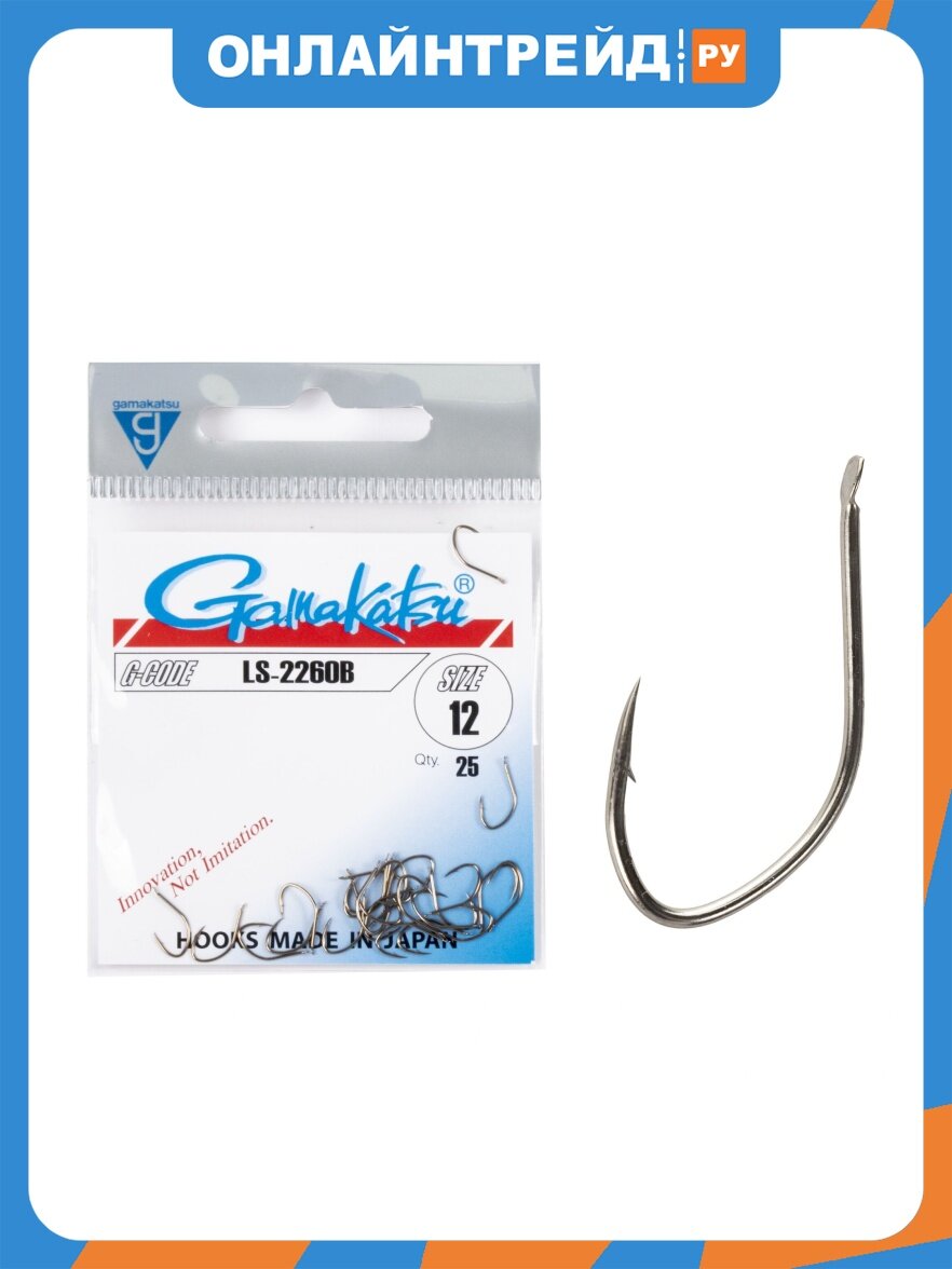 Крючки Gamakatsu LS-2260B HOOKS BRONZE размер 12 25шт.