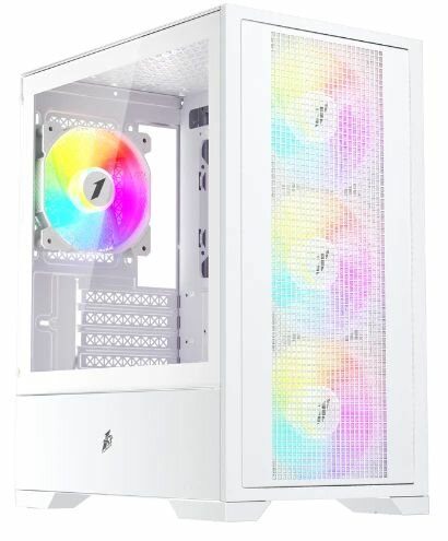 Компьютерный корпус 1STPLAYER Go2 (Go2-WH-4F7-W) белый - Mini Tower, Micro-ATX, USB 3.2 Gen 1 Type-A